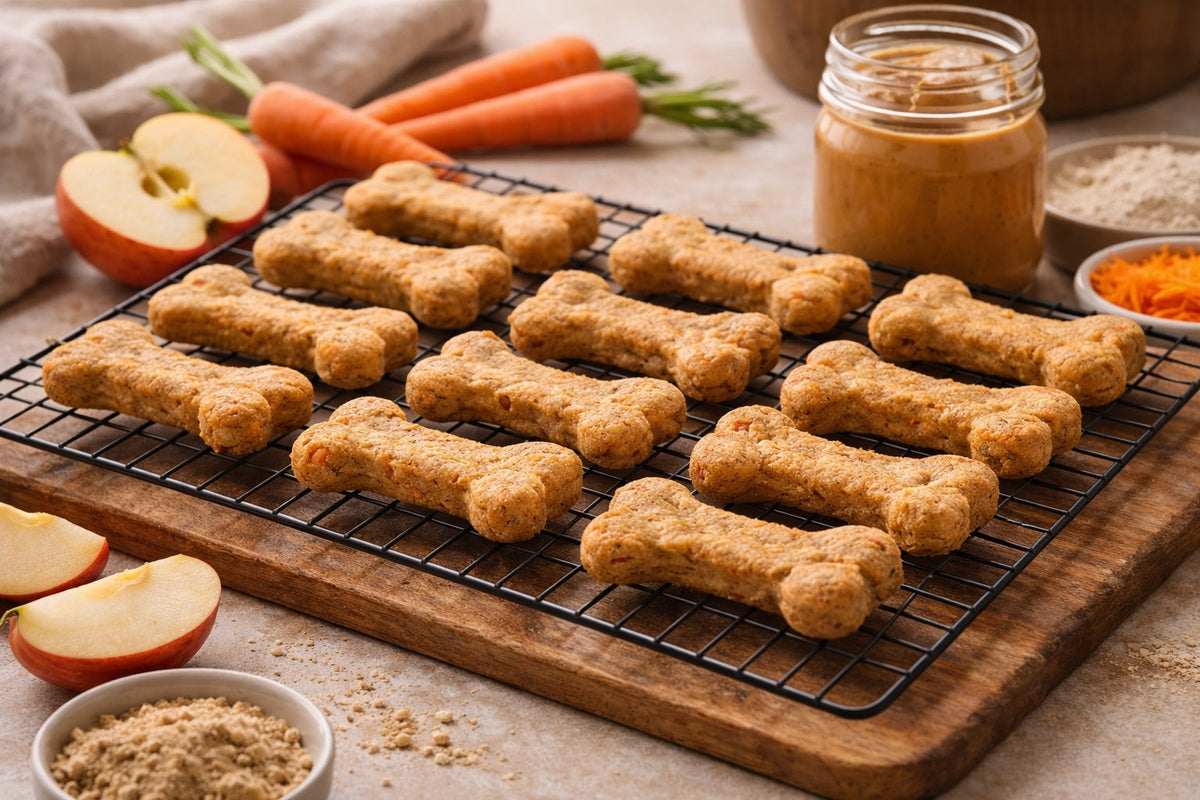 Apple Carrot Peanut Butter Dog Treats