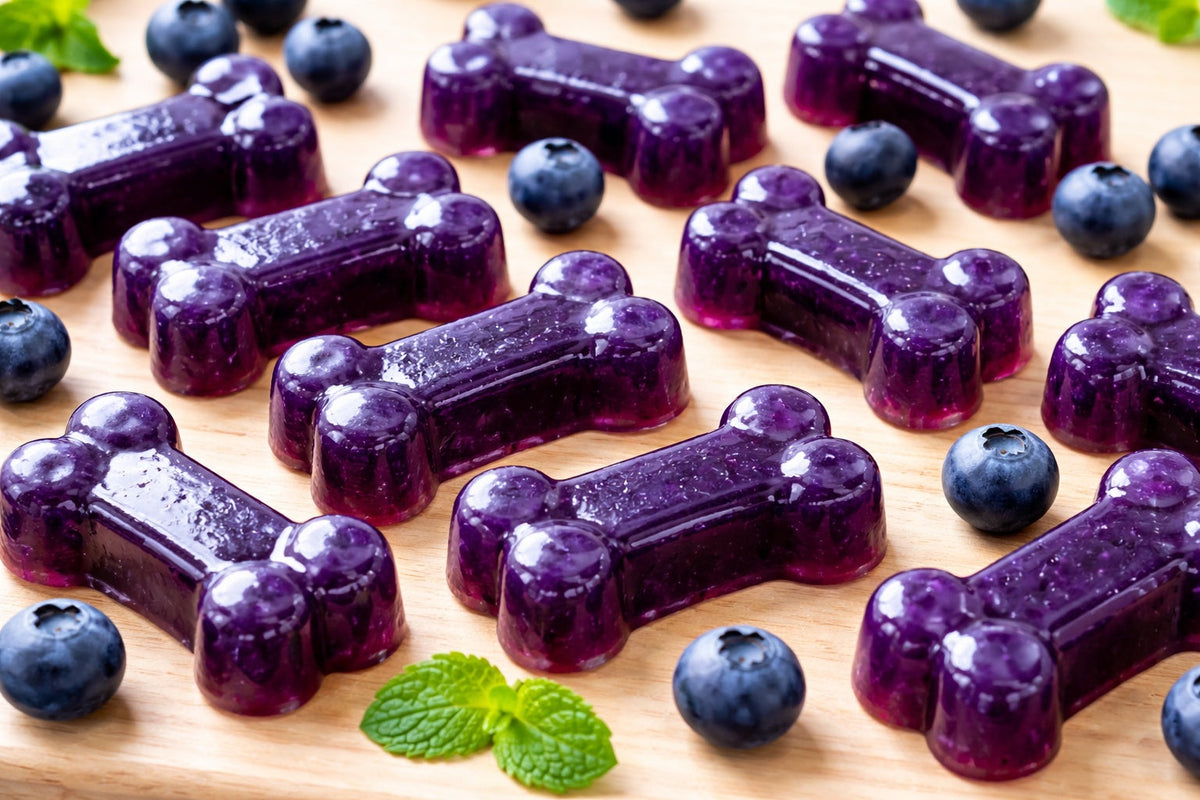 Blueberry Gelatin Dog Treats