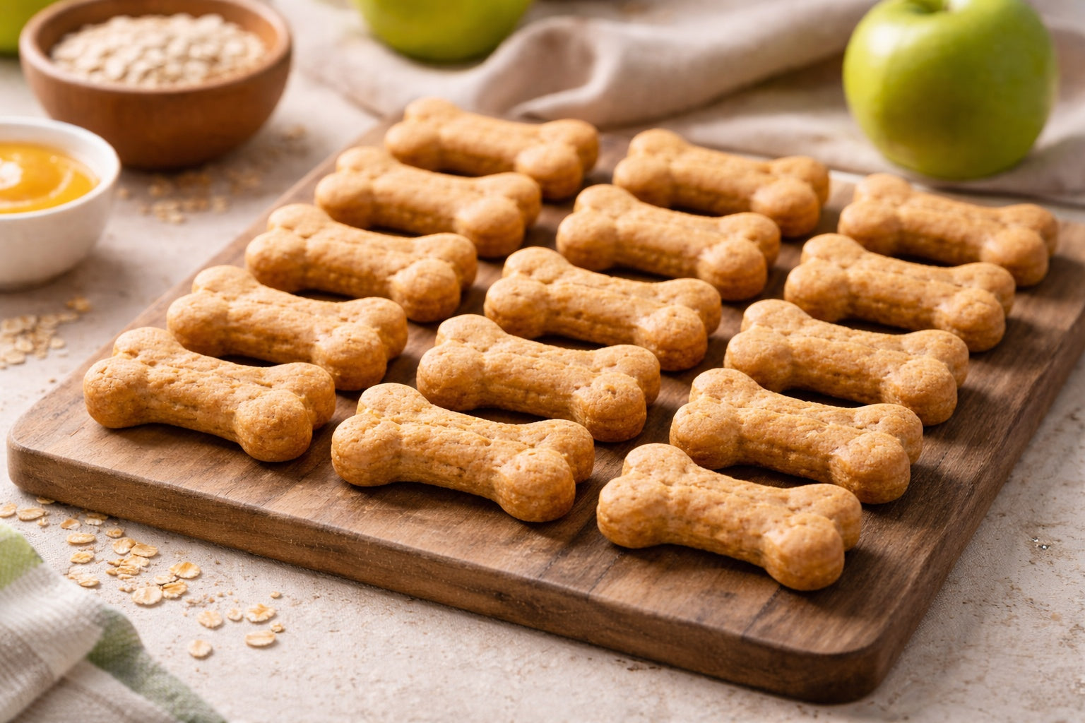 Easy homemade Green Apple Dog Treats